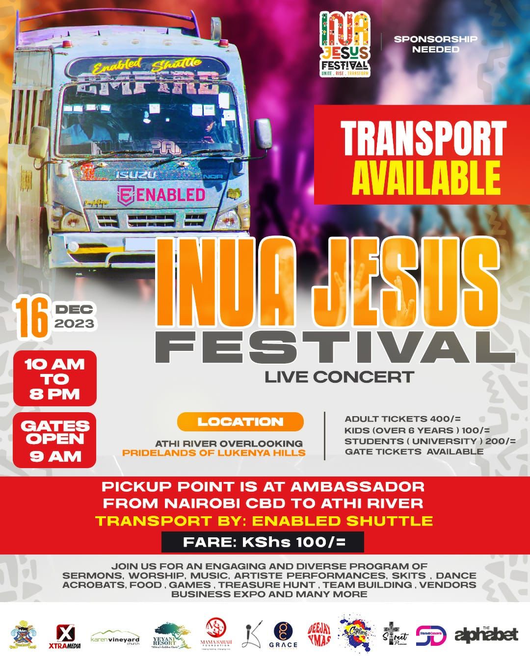 Get your tickets to Inua Jesus Festival